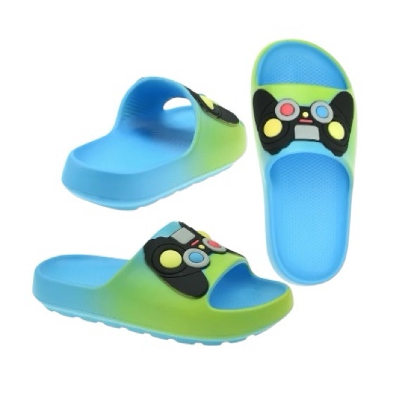 wonder nation | Shoes | Wonder Nation Game Slide Sandals In Blue And ...